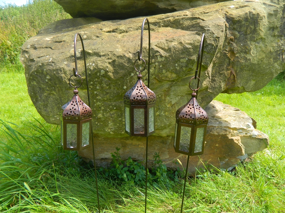 Moroccan Lanterns - Set Of Three Hanging Lanterns - OnTradeWinds.co.uk